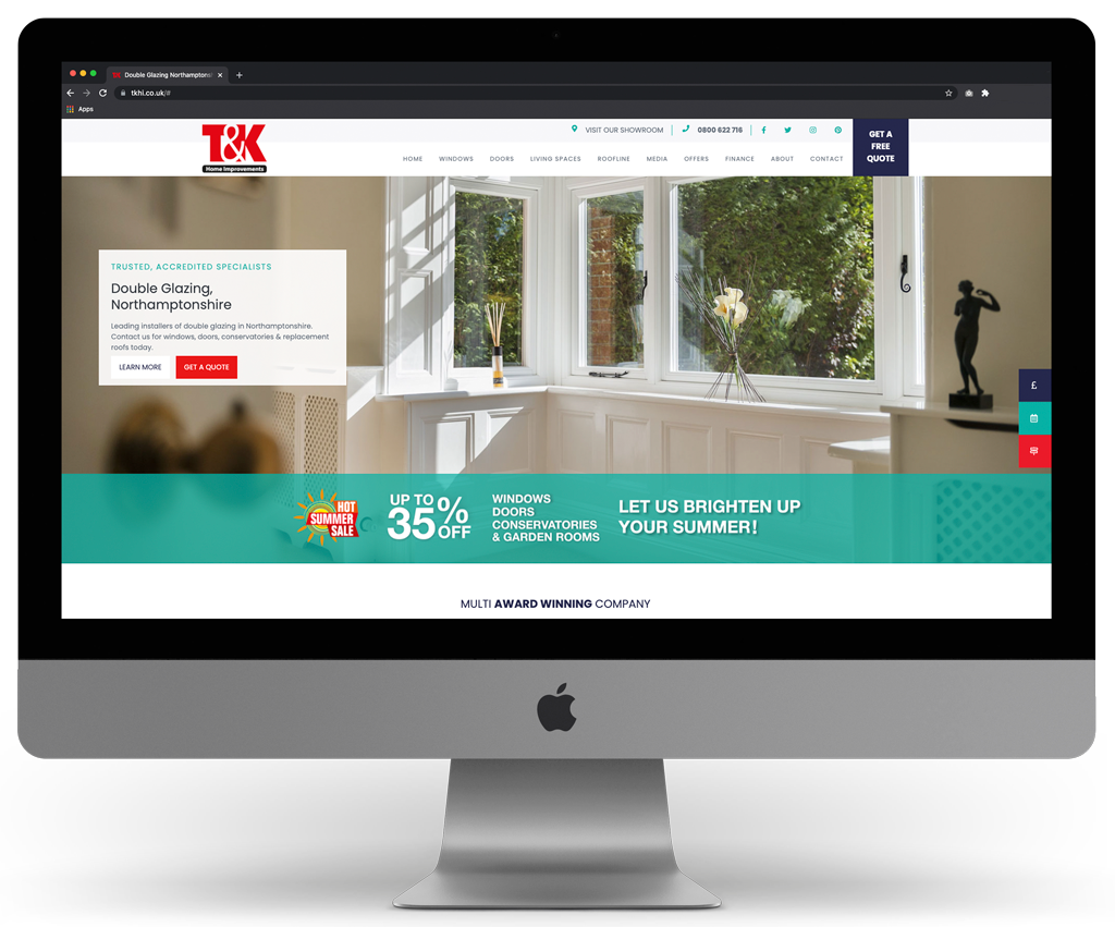 T&K Home Improvements Website Design | ICAAL