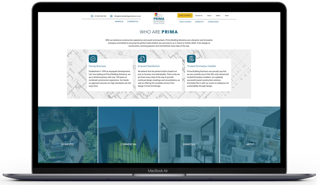 Prima Building Solutions | Website Design Southampton & Hampshire